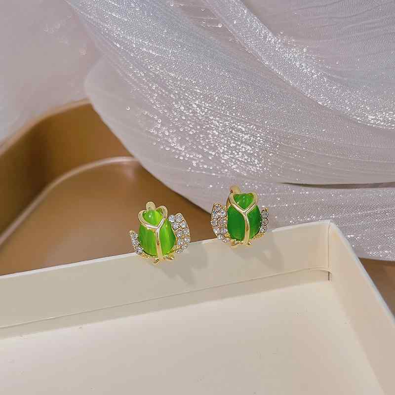 ・カテゴリ: 耳飾り・主な素材: 合金・ピアス針素材: ステンレス・: 花、植物、チューリップ、葉、銀杏・加工: 電気メッキ・スタイル: フレンチヴィンテージ、レトロ・カラー展開: パールフラワー、ラウンドビーズ、グリーンキャッツアイ、グリ...