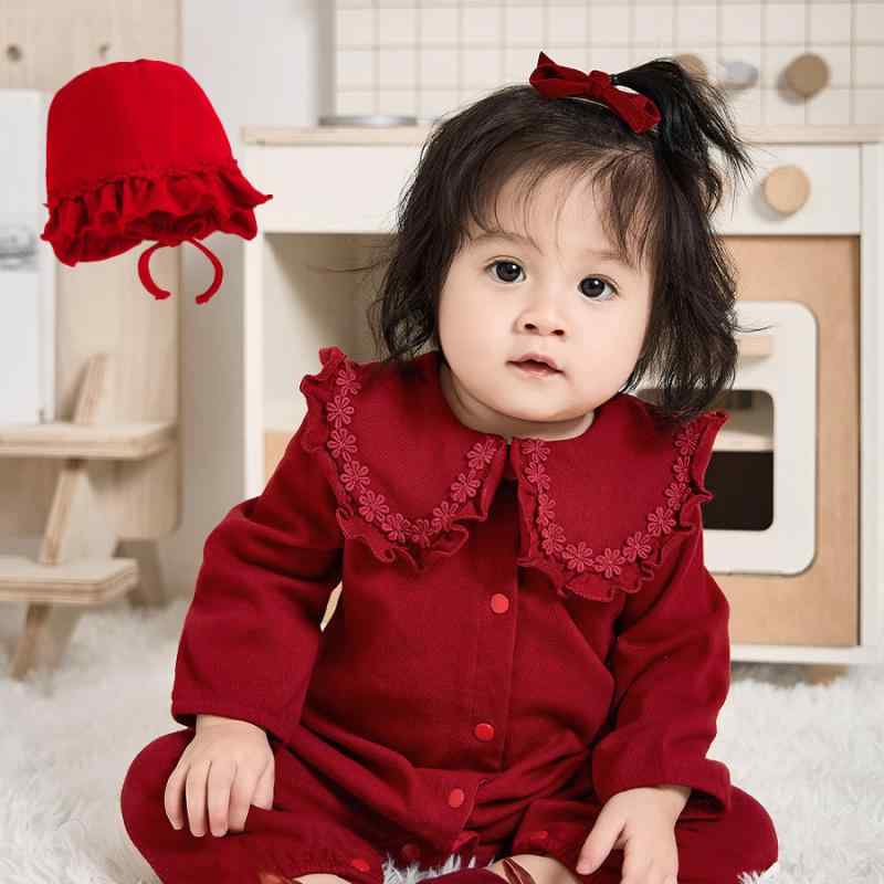 ・基準: クラスA・素材: 綿・対象年齢: 新生児（0〜1歳、80cm以下）・性別: 女の子用・袖丈: 長袖・フード: 取り外し可能・生地の厚さ: 普通・主素材含有量: 95%・スタイル: 韓国スタイル・カテゴリ: ロンパース、カバーオール...