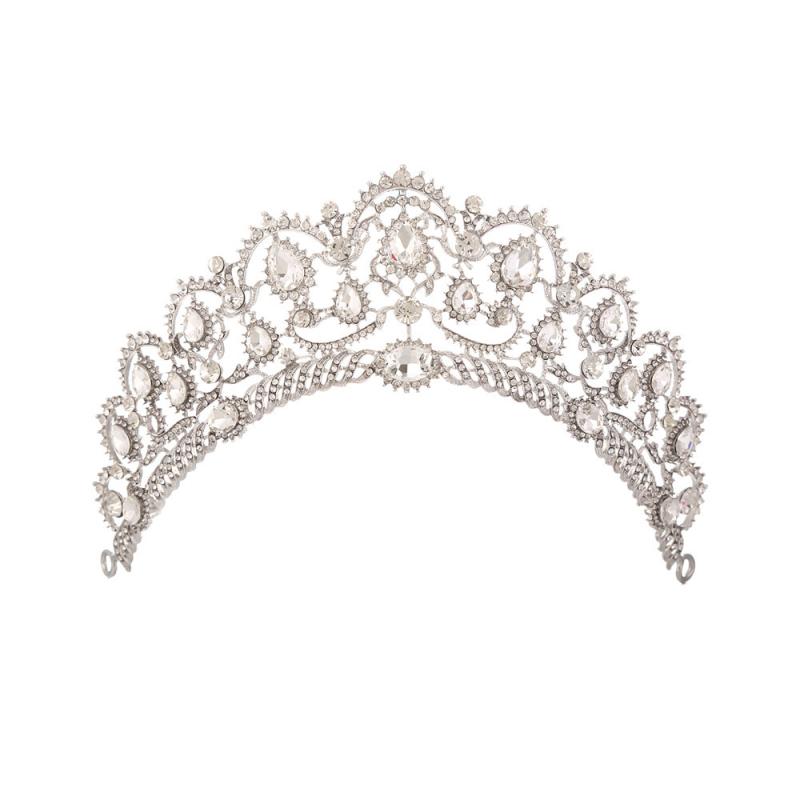 ・カテゴリ: ヘアアクセサリー・スタイル: 欧米風、バロック調・タイプ: レディース・素材: 合金・加工: メッキ・石の種類: 白水晶、ラインストーン・: 水滴形、クラウン型・カラー: クラウン・用途: 結婚式、誕生日、お祝い、展示会、記念...
