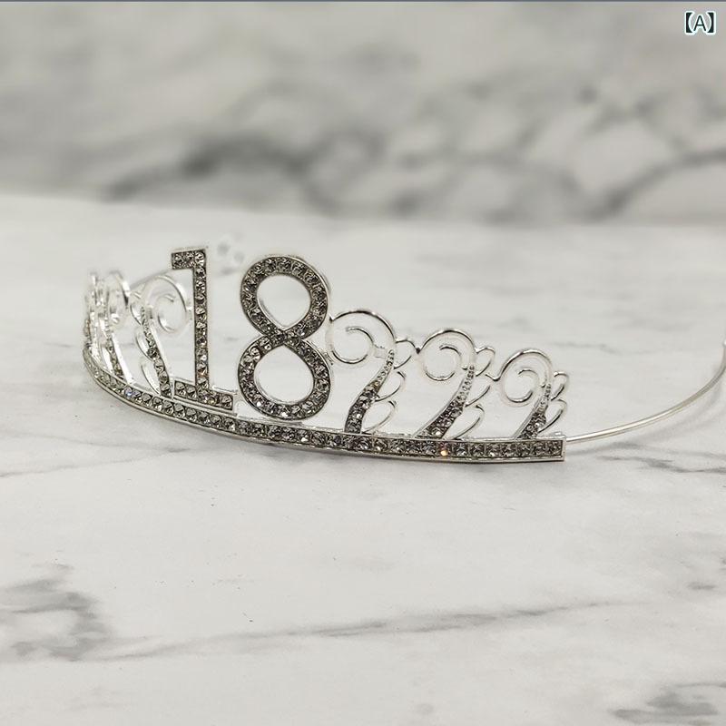 ・カテゴリ: ヘアアクセサリー・スタイル: ナチュラル・対象: 男女兼用・: アルファベット、数字、文字・加工方法: ハンドメイド・種類: 白水晶・主な素材: 合金・おすすめシーン: 結婚式、誕生日、旅行、祝日・カラー展開: 18歳 シルバ...