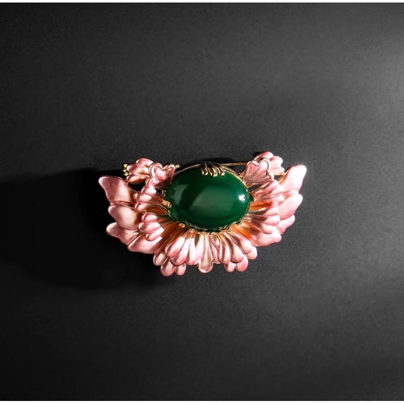 ・カテゴリ: ブローチ・スタイル: レディース、国風・素材: 銅・: 花柄・サイズ: 約4.5×2.5cm・重量: 約9g