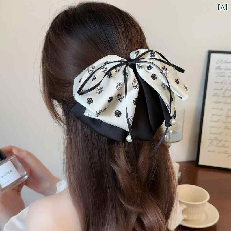 ・カテゴリ: ヘアアクセサリー・タイプ: バナナクリップ・素材: 布・スタイル: 韓国・加工: ハンドメイド・: 蝶結び・対象: レディース