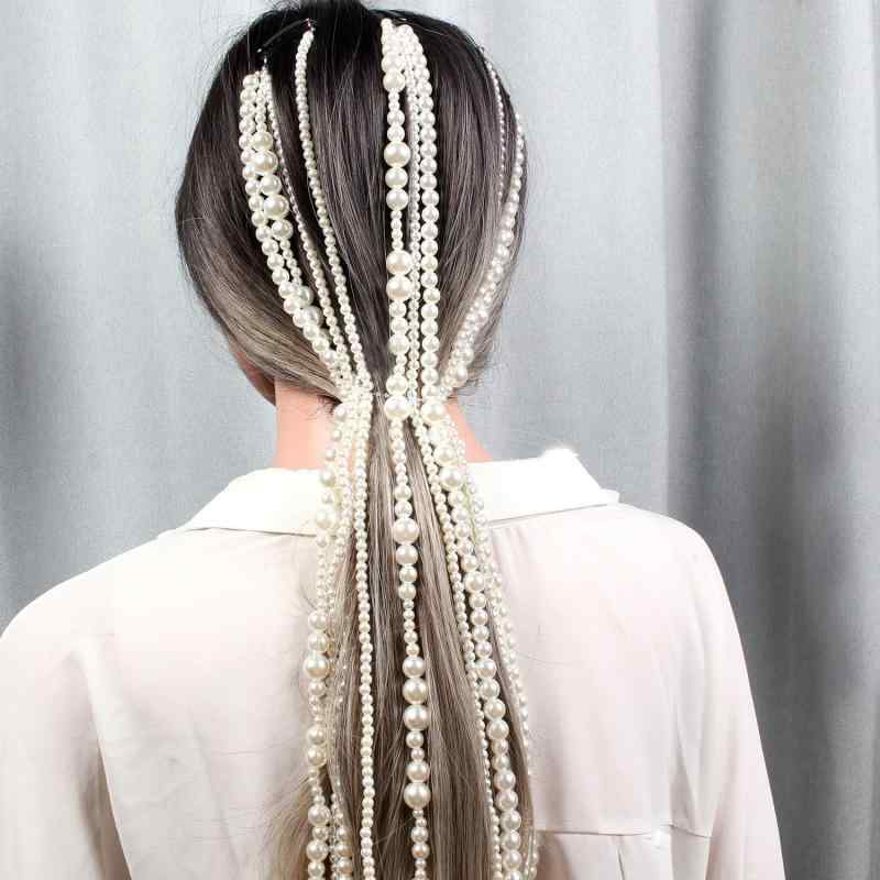 ・スタイル: 欧米風・素材: パール・カテゴリ: カチューシャ、ヘアバンド、ヘッドドレス・対象: レディース・おすすめシーン: 結婚式、旅行、記念品・カラー展開: タイプA、タイプB、タイプC、セット