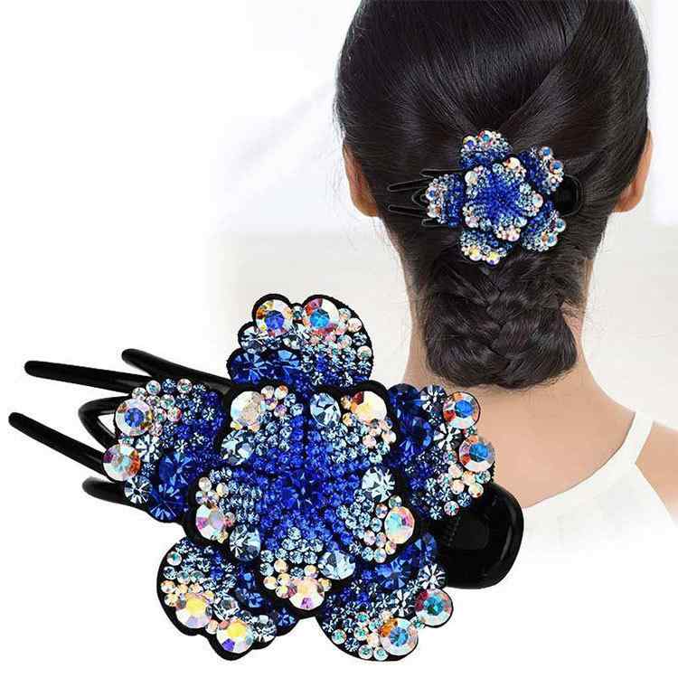 ・カテゴリ: ヘアアクセサリー・素材: ラインストーン・種類: バンスクリップ・加工: ラインストーン装飾・スタイル: ナチュラル、フェミニン・対象: レディース・カラー展開: 牡丹バイオレット、牡丹グレー、牡丹シャンパングレー、牡丹7歯、...