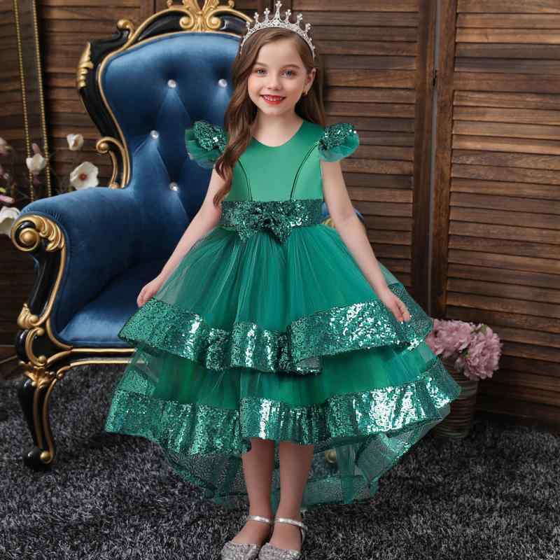 ・カテゴリ: 子供用ドレス・スタイル: ドレス・対象: 女の子・推奨年齢: 8歳以上（身長140cm以上）・素材: ポリエステル 65%、綿 35%・加工: ・要素: バイカラー、プリンセススタイル、チュール・カラー展開: イエロー、ダステ...