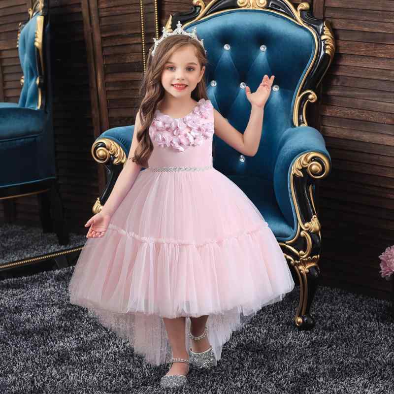 ・カテゴリ: 子供用ドレス・対象年齢: 3〜8歳（100〜140cm）・性別: 女の子・加工: ・要素: プリンセス、チュール・素材: ポリエステル 65%、綿 35%・カラー展開: ピンク、ホワイト、シアン、レッド・サイズ展開: 110c...