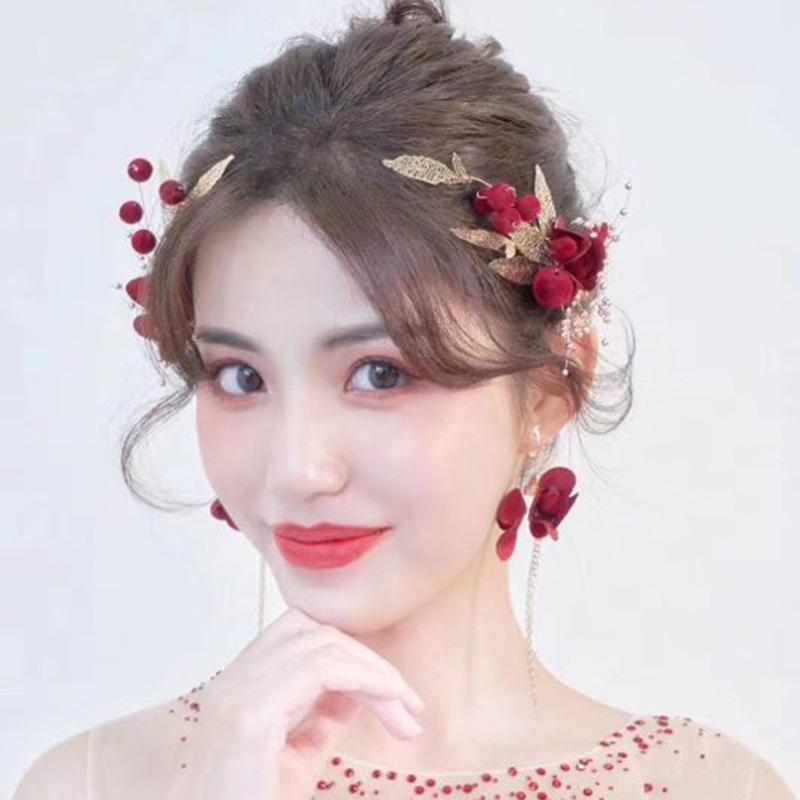 ・カテゴリ: ヘアアクセサリー・スタイル: レディース・素材: 合金・種類: サイドクリップ・カラー: ペアクリップ、耳飾り