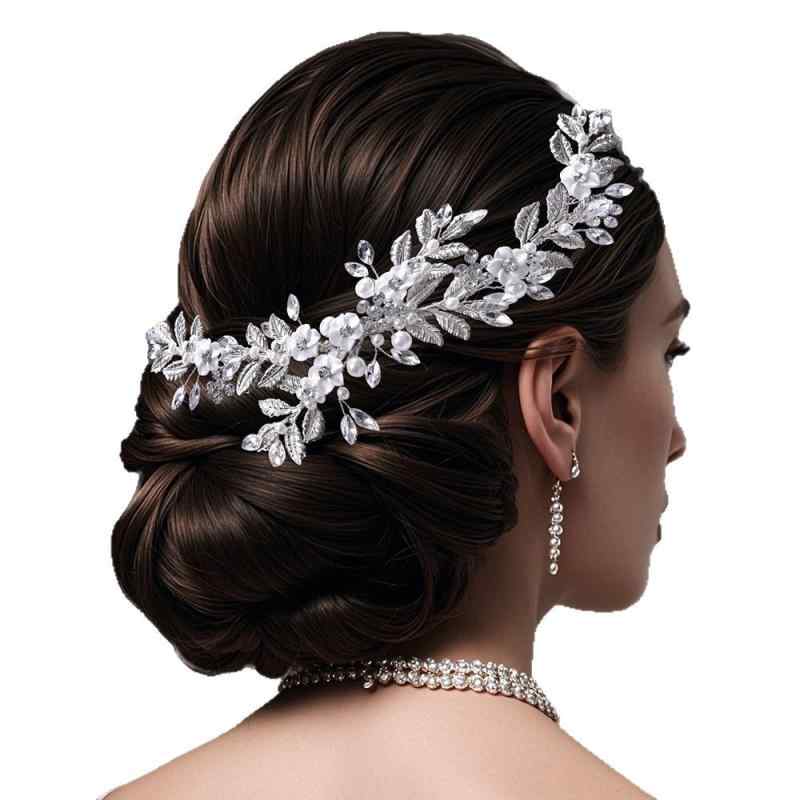 ・カテゴリ: ヘアアクセサリー、ヘアコーム・スタイル: カジュアル、エレガント、フェミニン、ボヘミアン、パンク、ストリート、レトロ、エスニック、ガーリー、韓国、インス風、お嬢様風、シンプル・主な素材: ラインストーン、水晶・モチーフ: リー...