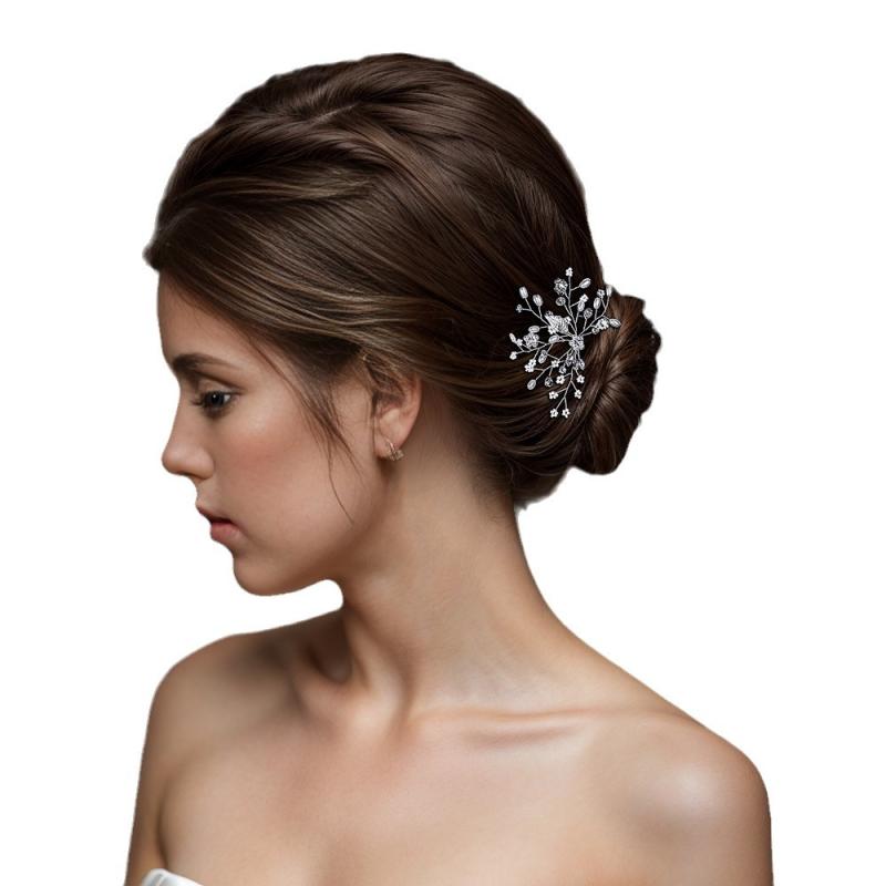 ・カテゴリ: ヘアアクセサリー、簪、ヘアコーム・素材: ラインストーン・スタイル: ファッション・対象: レディース・: ウェーブ・用途: 誕生日、ブライダル、パーティー