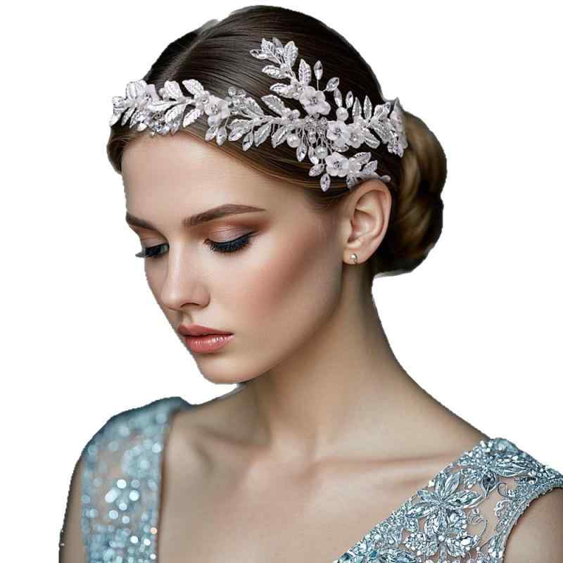 ・カテゴリ: ヘアアクセサリー・タイプ: レディース・素材: ラインストーン・モチーフ: リーフ・加工: 手編み・クリスタル: ホワイトクリスタル・用途: 結婚式、誕生日、記念日、ギフト・カラー: シルバー、ゴールド・要素: 雪の結晶・スタ...