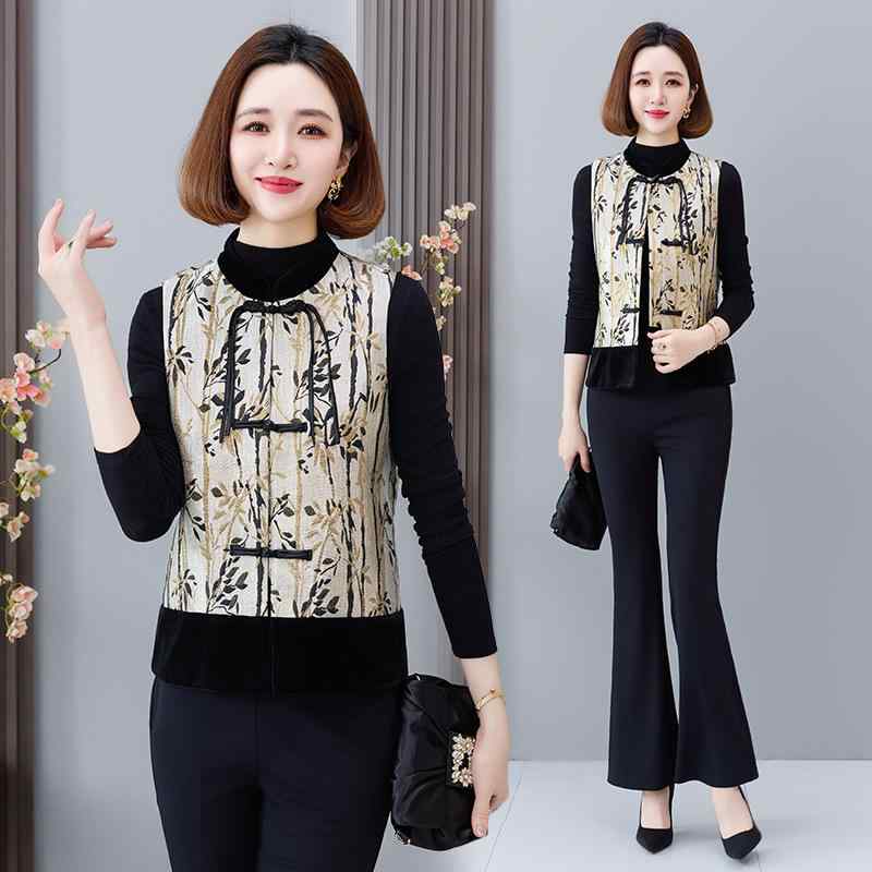 ・カテゴリ: ベスト ・スタイル: カーディガン、ヴィンテージ、レトロ、チャイナ風 ・着丈: 普通（約50cm-65cm） ・ネックライン: Vネック ・柄: プリント ・要素: 3D立体柄 ・素材: ポリエステル ・カラー展開: 画像通り...