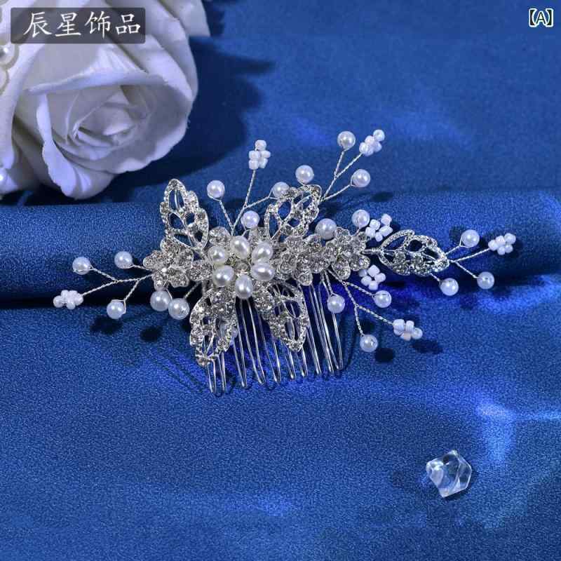 ・カテゴリ: ヘアアクセサリー・主な素材: ラインストーン、白水晶・対象: レディース・: ウェーブ・仕様: 手編み・スタイル: フェミニン、エレガント、エスニック、レトロ、カジュアル・カラー展開: シルバー、ゴールド、ローズゴールド