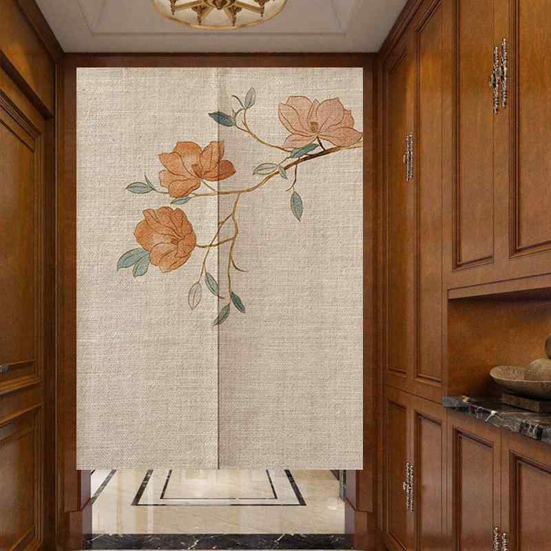 ・主な素材: 布・スタイル: 中式・サイズ展開: 幅65cm～130cm、高さ90cm～200cmの複数展開・適用空間: 寝室・タイプ: 布製ドアカーテン (一枚もの、対開式)