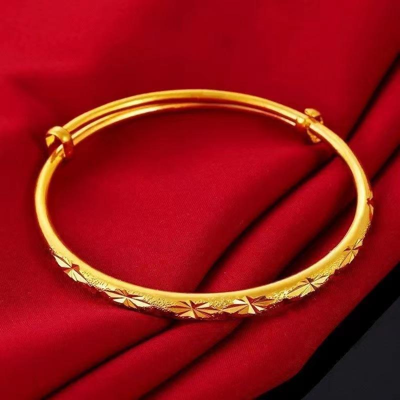 ・カテゴリ: ブレスレット・素材: 砂金・加工: メッキ・スタイル: シンプル、ファッション、通勤・: ラウンド、満天星柄、スライド式・重量: 約15g