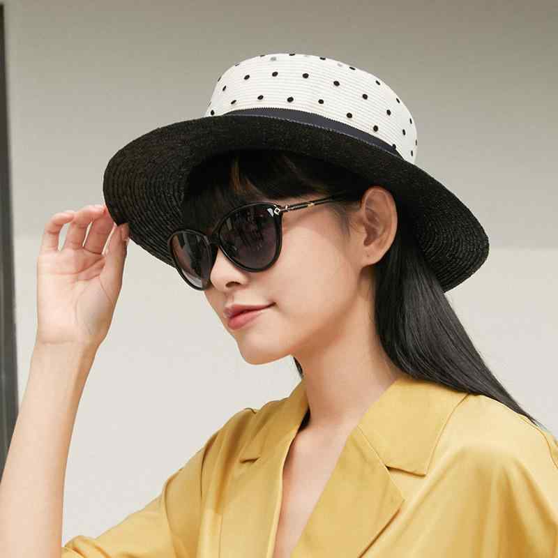 ・カテゴリ: 麦わら帽子・ハットトップ: 平天・つばの形状: 広つば・カラー展開: キャメル×ブラック、ターコイズ×ブラック、オフホワイト×ブラック、ナチュラル×ブラック・サイズ展開: M（55-57cm）・機能: UVカット・素材: ストロー