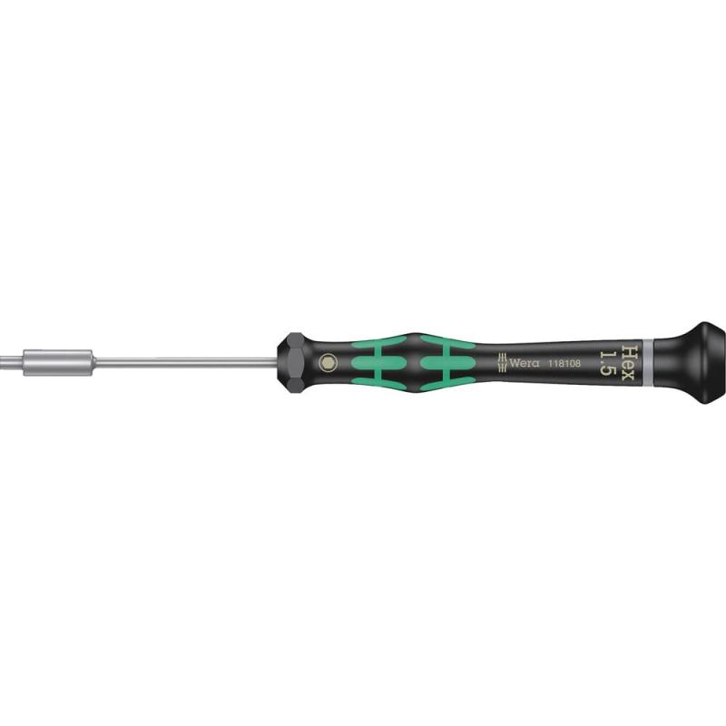 Wera社 Wera1/4インチの六角形インサートビットとWeraシリーズ1、1/4インチ x 100mmシャフトに適した保持リング付きの丸い刃が特徴です。Weraは、静電気やそれに関連する損傷からコンポーネントを保護するために、ESDセー...