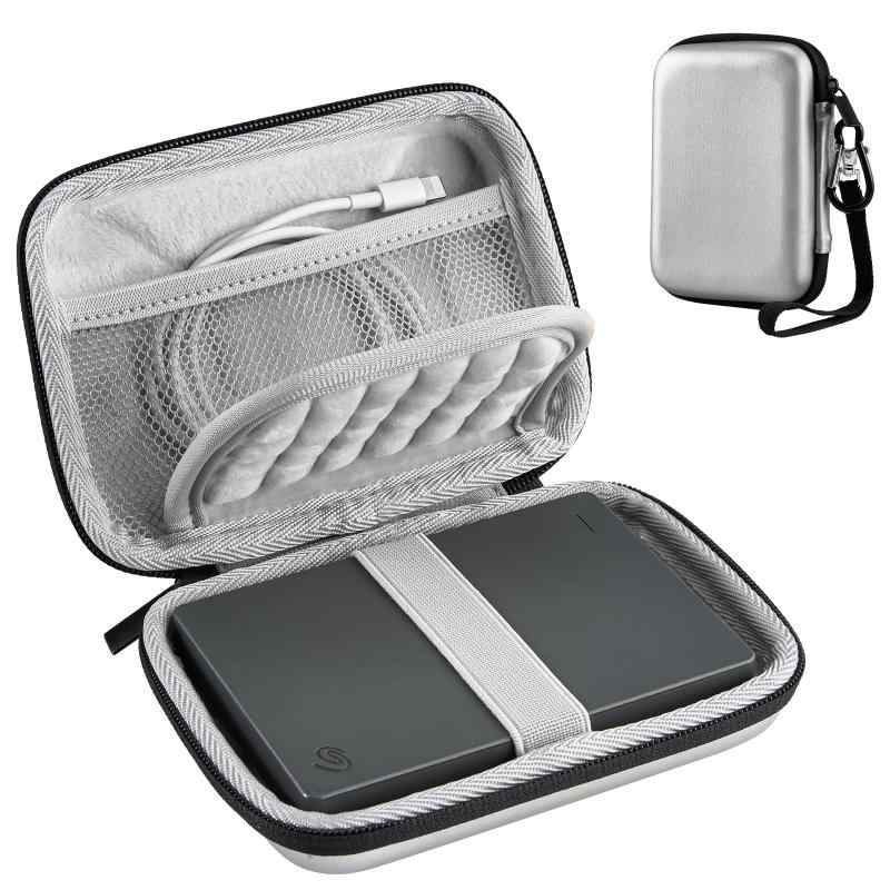 ProCase 汎用 HDD保管ケースEVA材 2.5インチハードディスク対応可能： Western Digital WD Elements Seagate Backup Plus 1TB 2TB 4TB USB 3.0耐衝撃 耐水性My ...