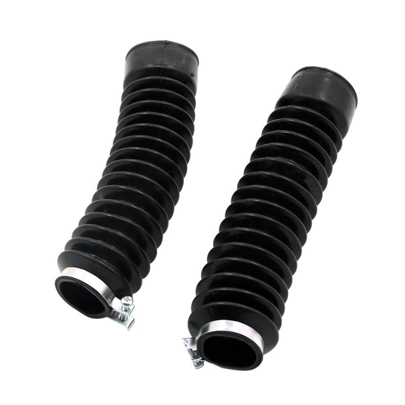 Alpha Rider 35mmx53mmx245mm フロント フォークカバー ショックアブソーバー 左右セット 防塵 プロテクター ダート Yamaha ヤマハ トリッカー 250 XG250 に適用 オートバイ バイク用 ゴム フォー...