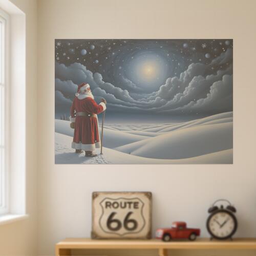 お部屋のインテリアとしてもお使いいただけます。検索用: 室内 飾り 布 インテリア タペストリー 昭和レトロ 入れ墨風 部屋 アート グラフィック サンタクロース 雪 夜 空 雲 クリスマス タペストリー 雪景色 聖夜 神秘的 冬 インテリ...