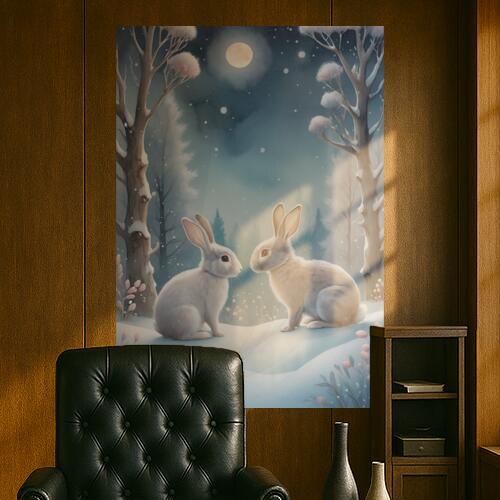 お部屋のインテリアとしてもお使いいただけます。検索用: 室内 飾り 布 インテリア タペストリー 昭和レトロ 入れ墨風 部屋 アート グラフィック ウサギ 雪 冬 月 木 クリスマス タペストリー 雪景色 聖夜 神秘的 冬 インテリア 大き...