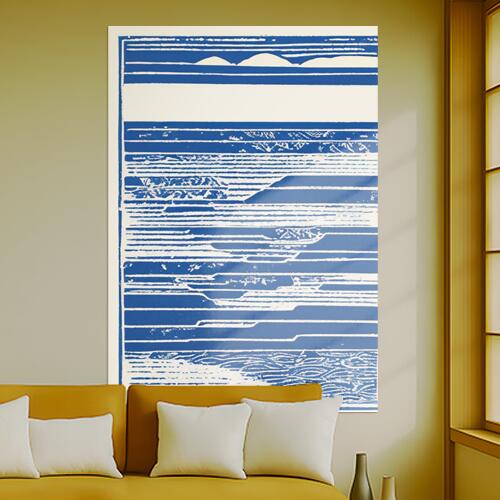 お部屋のインテリアとしてもお使いいただけます。検索用: 室内 飾り 布 インテリア タペストリー 昭和レトロ 入れ墨風 部屋 アート グラフィック 風景 山 川 波 抽象 タペストリー 大自然 版画風 風景 絵画風 大判 布製 壁飾り 巨大...