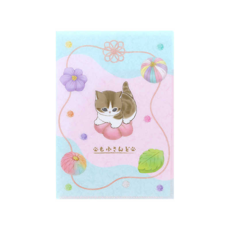 つぶらな瞳のにゃんこが沢山、人気のmofusand×和のお菓子モチーフのデザイン。パステルカラーのふんわりした色合いが、もふもふのにゃんこ達にぴったりな「練りきり」柄です。 クリアファイルA5ダブル 目的に合わせて仕分けて収納できる、見開き...