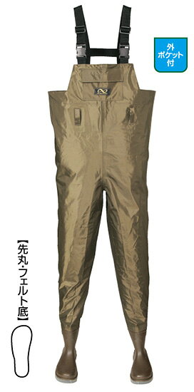 仕様表軽くて動きやすいナイロンウェーダー●素材：ナイロンタフタ70デニール●カラー：カーキ詳細はこちら