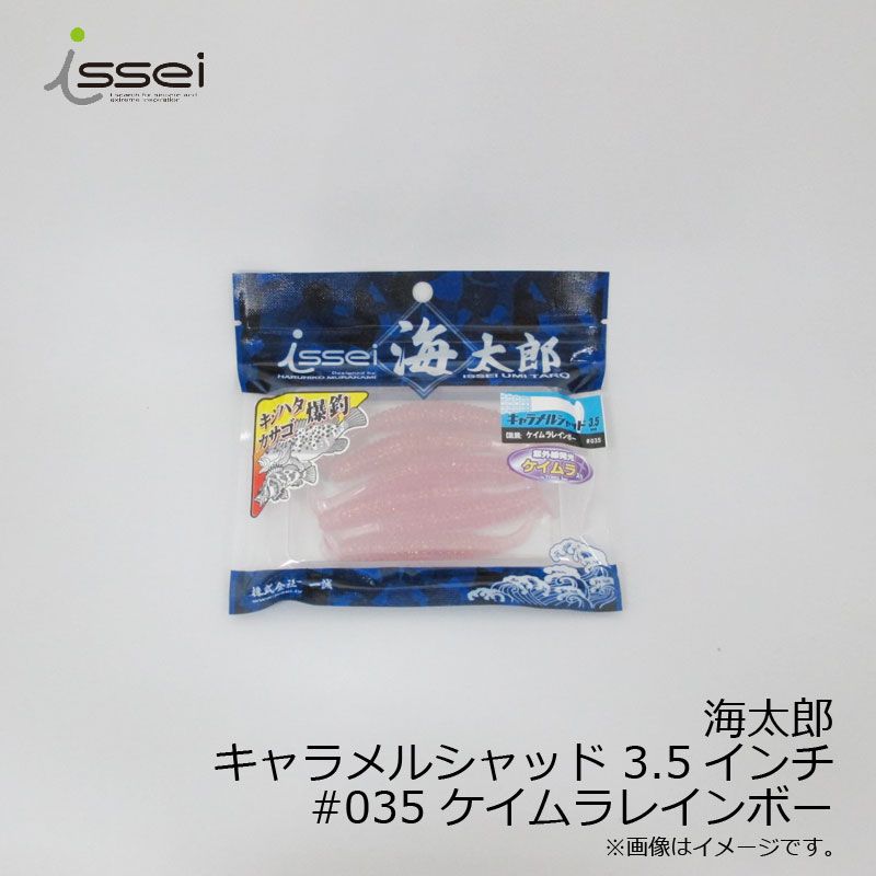 仕様表強波動ベイトフィッシュアクションバス用ワームとして開発されたシャッドテールワーム キャラメルシャッド3.5inch。そのマテリアルを強化し、ソルトでの使用に対応させました。ハイピッチに力強くアクションするisseiオリジナルテールが、...