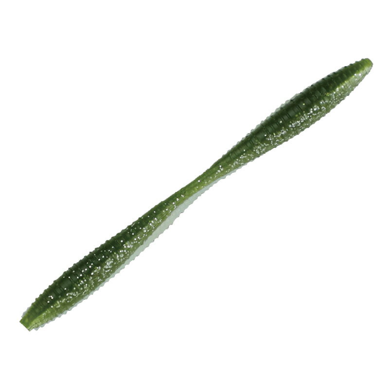 仕様表鯵爆吸は、くびれのある上下左右対称の円柱型スティック系ワーム。両先端には、センターガイドホールを設け、どちらからでも、誰でも簡単にフックをセットすることができる設計となっている。また、フォルムが上下左右対称の円柱型である事からフックを...