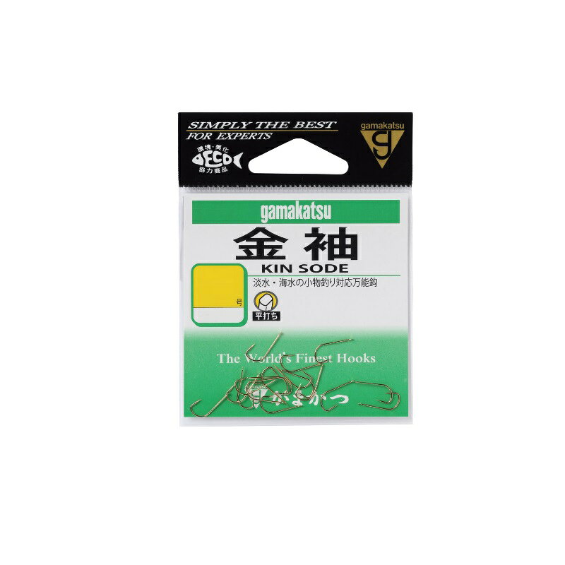 仕様表寒バエからモロコ釣り、マブナまで、ポピュラーな釣りによく使われています。Gamakatsuがまかつ　袖●品名コード：12010●号数：8●入数：16●カラー：金詳細はこちら
