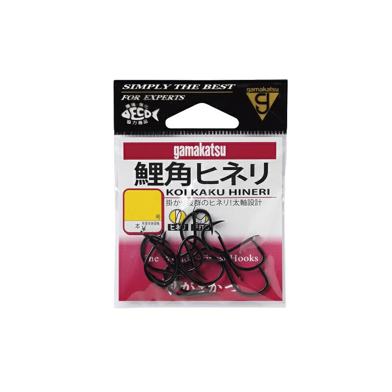 仕様表Gamakatsuがまかつ　鯉角ヒネリ●品名コード：12162●号数：7●入数：18詳細はこちら