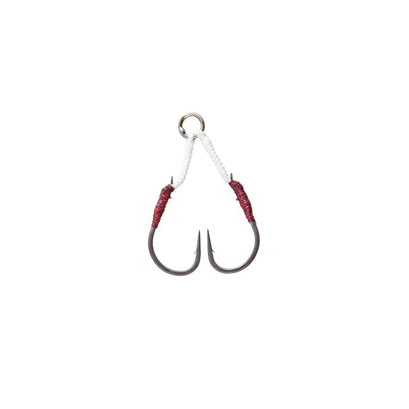 仕様表L.S.J.(ライトショアジギング) 専用アシスト。鋭利なスパットテーパーとナノスムースコートにより、ジャレつく魚も速攻フックアップ。魚へのアピール効果を備えた白色アシストライン搭載。GAMAKATSU　がまかつ　アシストフック 陸ジ...