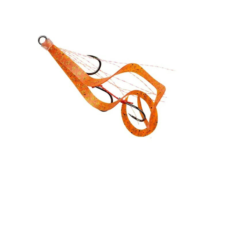 仕様表STARTの替えユニットのベースとなるショートカーリーは、喰いが渋い時や潮が緩い時にが有効。水深が60m以内で特に効果的な形状となっています。対応リトリーブスピード：普通〜スローSTARTスタート　替ユニット トリプルフックショートカ...