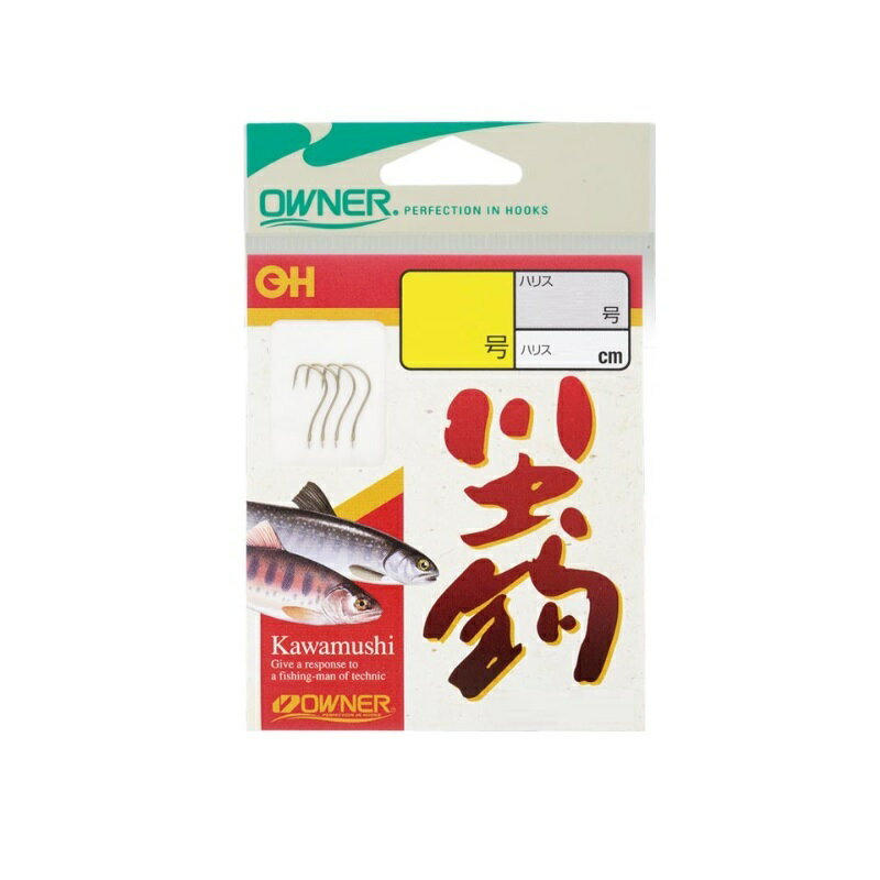 仕様表川虫を素早く刺せ、弱らさない型OWNERオーナー　40104 OH 川虫鈎 ●品番:40104（40104）●形態:手巻●号数:7●ハリス号数:0.6詳細はこちら