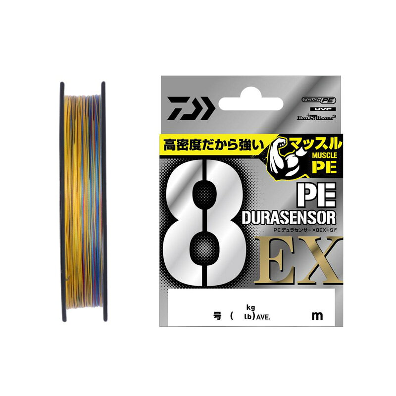 仕様表糸表面が非常に滑らかに！ハイスペック8ブレイドライン！ダイワ独自の「EX加工」を採用し糸表面が非常に滑らかになり、飛距離UP、音鳴り・ゴミ付着が減少した。+Si2をパワーアップした+Si3加工を採用することで、更に擦れに強く、耐久性も...