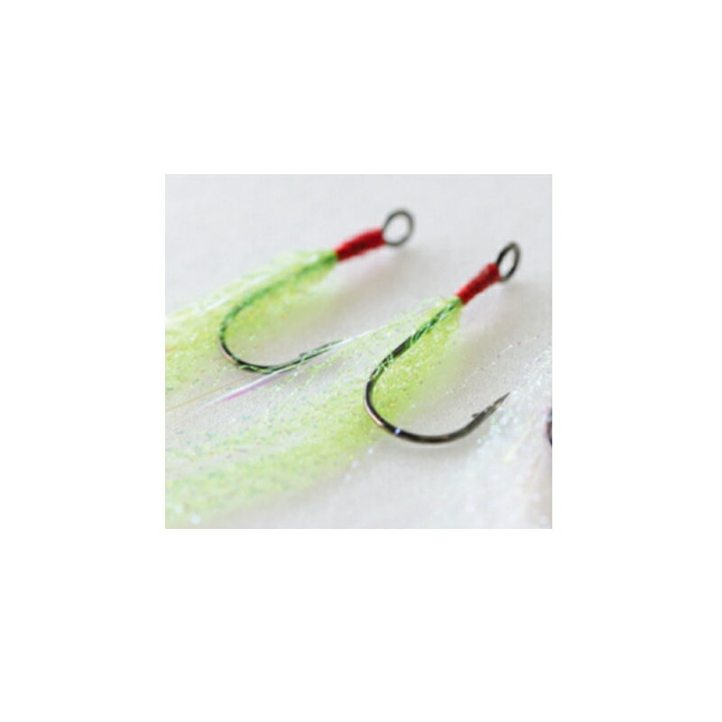 仕様表トレーラーフックとしてセットすればアピール増大！動きも制御！刺さりバツグンのシングルフックに、輝きとゆらめきでターゲットを誘うティンセル素材をセットしたのがこの「ZAPPUティンセルフック」。アピールアップとしてだけでなく、動きを抑え...