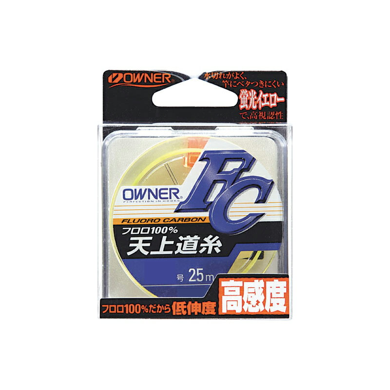 仕様表FCはフロロカーボンを使用することで、吸水性がなく低伸度は天上道糸を実現。ここに高感度で竿のベタ付が少なく水切れの良いFCが出来ました。OWNERオーナー　81102 天上道糸FC●品番：81102●形態：仕掛用アクセサリー●号数：0...