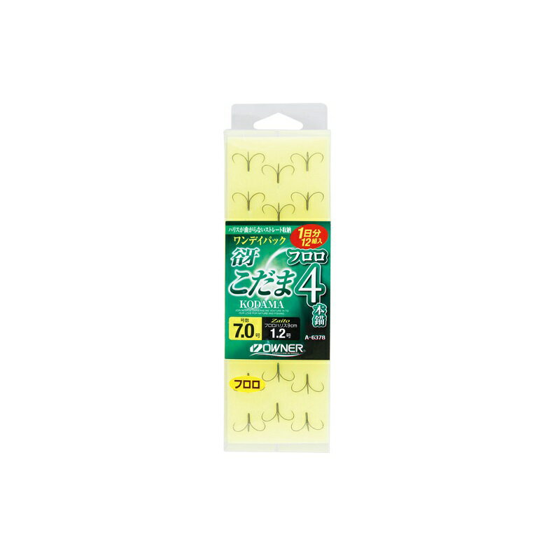 仕様表1日の使用分が入ったワンデイパックに、谺が仲間入り！泳がせ、引き釣り泳がせ、引き釣りetc…、いかなる釣法にも対応し、オールマイティーに使用できる短軸早掛型シワリ鈎。■4本錨12組入【One Day Pack！】●錨ケースなどに貼れる...