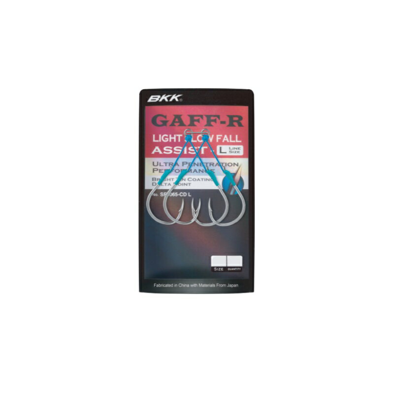 仕様表BBK　SF GAFF-R LBBK　SF GAFF-R L●SIZE：1●Assist Line：100●Assist Length / a(mm)：10●Assist Length / b(mm)：40●QTY：2●COATING...