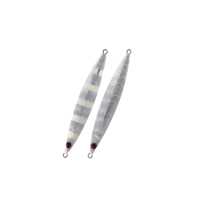 仕様表■ホログラム、カラーを一新！フォール時の煌めきが魚のバイトを誘発するフラッシュ。スローピッチ&ロングフォールジャークを駆使し、イレギュラーなフラッシングフォールアクションでスレきったターゲットをバイトに持ち込む。Shout　FLASH...