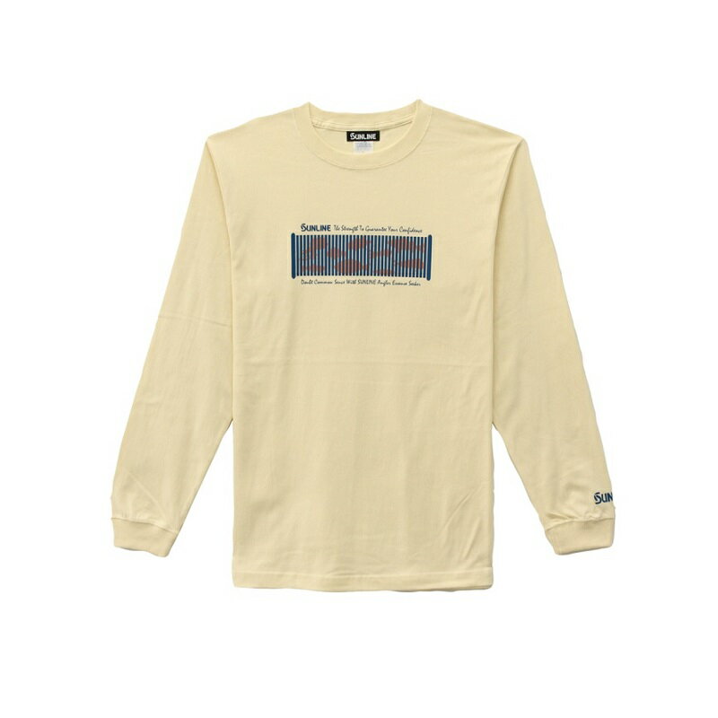 仕様表オールシーズン着用できるコットン100%のロングスリーブTシャツです。SUNLINE SUW-15503LTサンライン　コットンロングスリーブTシャツ●品番：SUW-15503LT●カラー：ナチュラル●サイズ：S●身丈(cm)：65●...