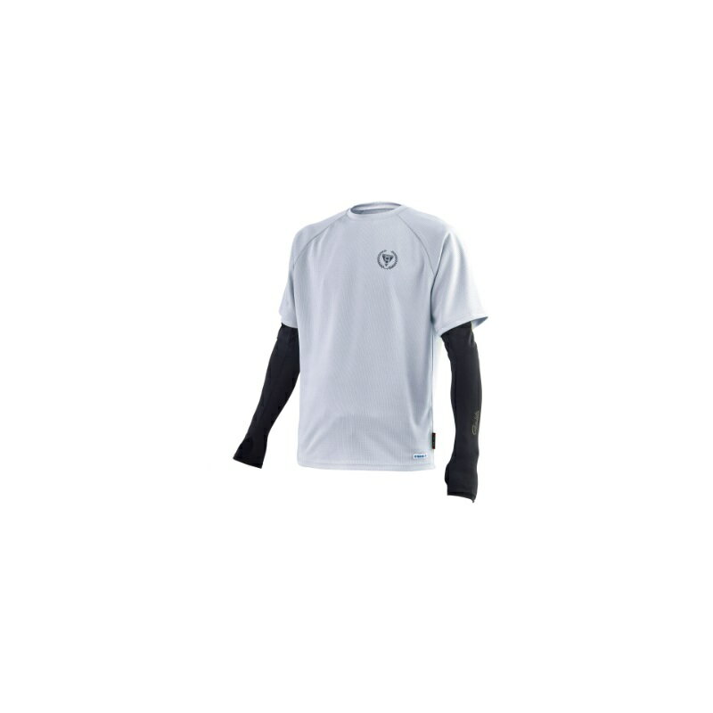 仕様表冷感特殊加工を施したTシャツとアームカバーをセット吸汗速乾ポリエステルニット生地に特殊加工を施し、冷感性能を高めました。■Tシャツ●冷感特殊プリントを肌側にプリント。●キシリトール加工：汗や水分で気化熱による冷却効果。●ミント加工：ミ...