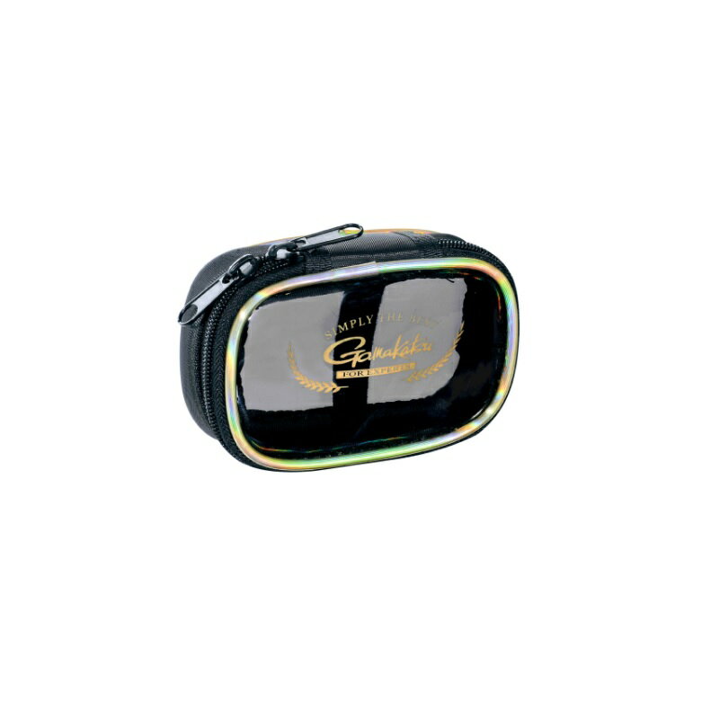 仕様表■内部を仕切れるセパレートタイプ。ウキのサイズ、浮力などで分けて収納可能。Gamakatsuがまかつ　GM2081 ウキポーチ 1部屋/セパレート ブラック×ゴールド●サイズ:D80×W120×40mm●素材:P.V.C●カラー:ブラ...