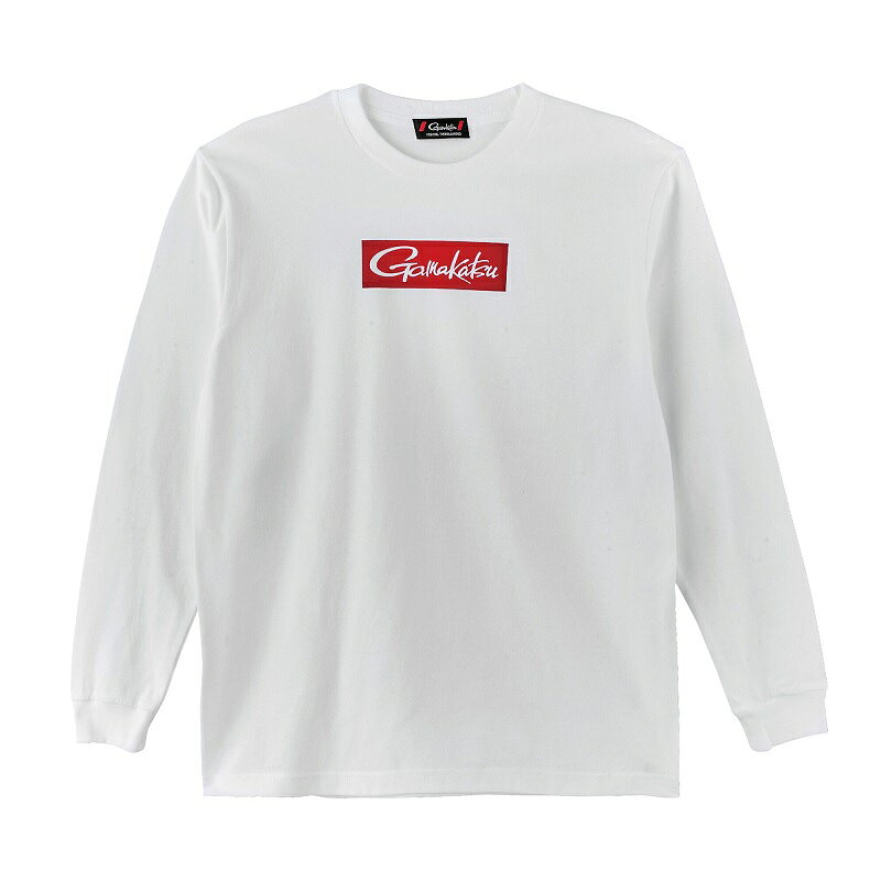 仕様表肌触りの良い綿素材を使用したロングスリーブTシャツ。インナーや日常使いにも着用できます。Gamakatsu GM3811がまかつ　ロングスリーブTシャツ(ボックスロゴ) ●品番：GM3811●カラー：ホワイト●サイズ：3L●身長(cm...