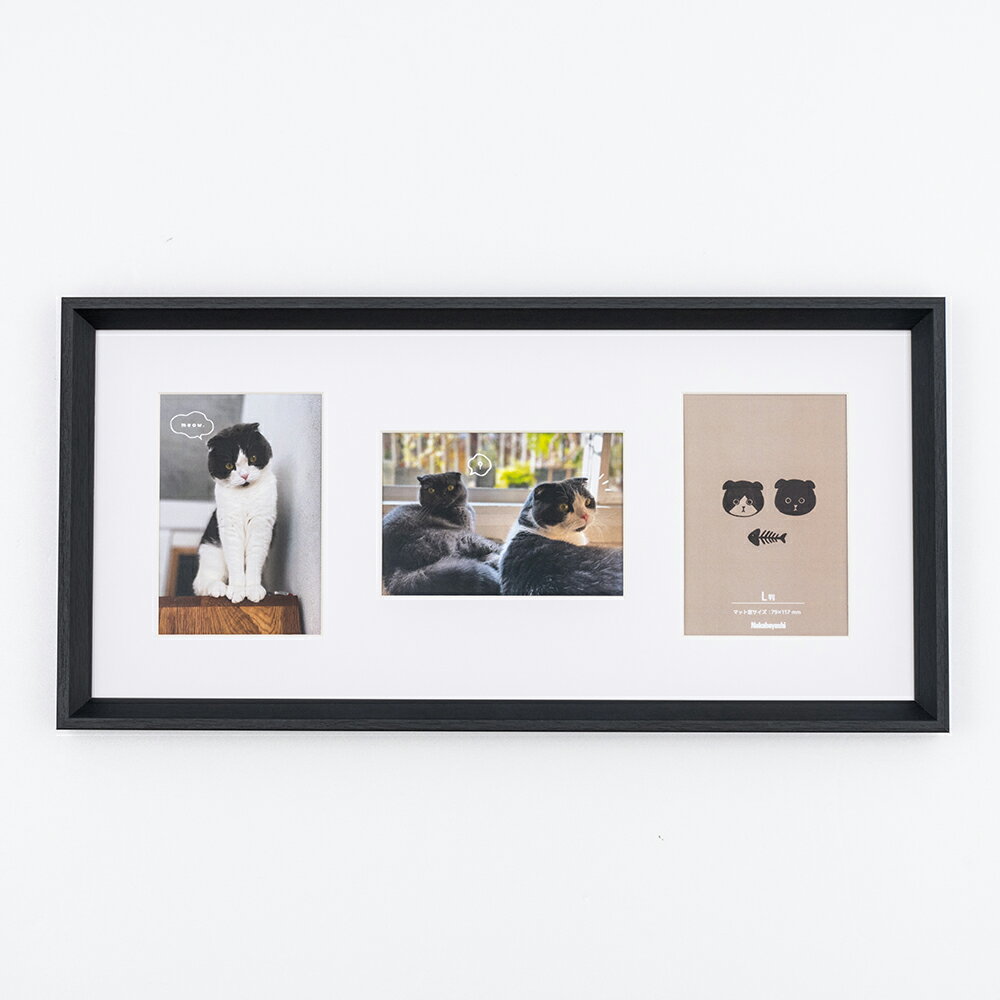 スタイリッシュなフレーム形状。リビングや寝室、どんな部屋にも相性良し。お好みで複数の写真を組み合わせて飾れます。写真が映えるマット付き。●フレーム外形寸法（タテ×ヨコ×厚みmm）：209×427×22●本体重量：470g●マット窓 ：3窓●...