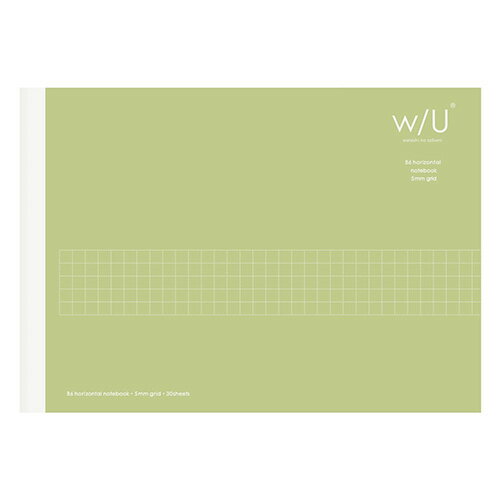 PC前のスペースでも広げやすいB6横型●本体サイズ・ヨコ179×タテ126×厚み4mm●本文：40枚・5mm方眼罫●本体重量：約80g●材質：表紙/ボール紙　本文/上質紙70g/F