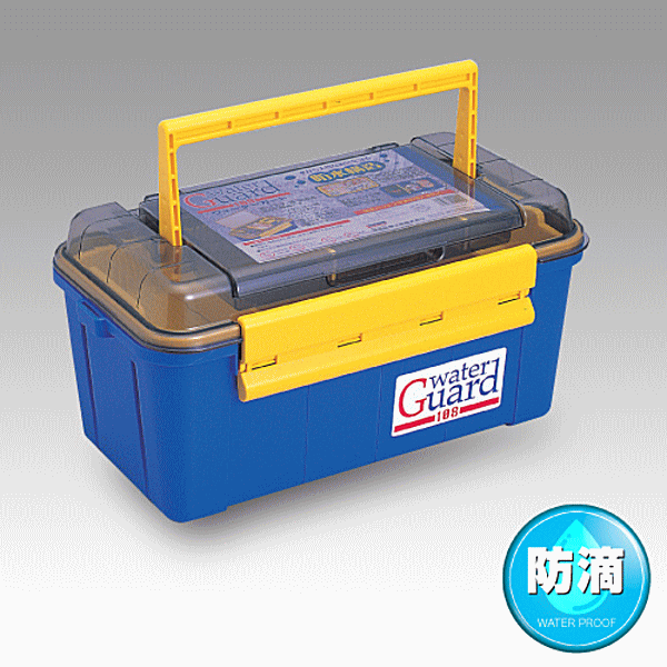 ウォーターガードシリーズ最大のサイズで本体底には電動リールもゆったりと入ります。■サイズ　414&times;219&times;200mm ■素　材　〈蓋〉インパクトスチロール　〈止具〉ABS　〈本体・仕切板・中皿・ハンドル〉ポリプロピレ...