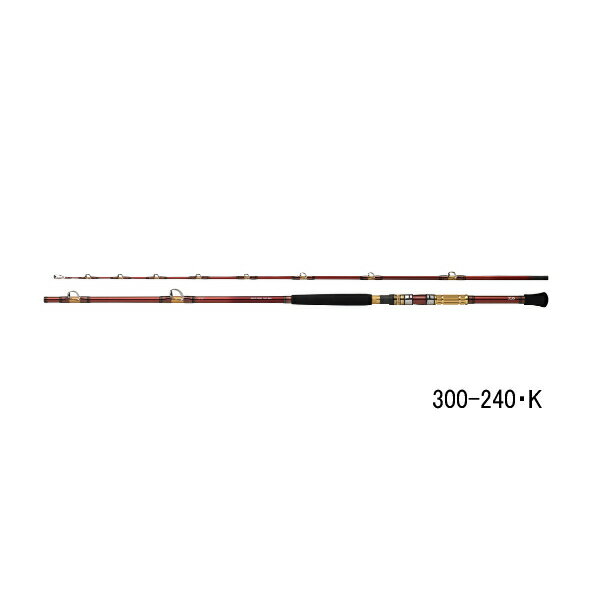 ◆300-240寒ブリの多点掛けにも余裕で対応するハイパワーロッド。10キロオーバーの寒ブリの多点掛けにも余裕で対応可能な無尽蔵のパワーを実現つつ、カーボンとグラスのコンポジット素材ならではのしなやかさでクッション性も兼ね備える。継部に「V...