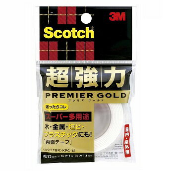木、金属、軟質塩ビ、プラスチックにも強力に接着。 屋内だけではなく、屋外でも使用可能。 ※シリコーン・フッ素樹脂加工表面、凸凹面には不可。 【サイズ】12mmx1m