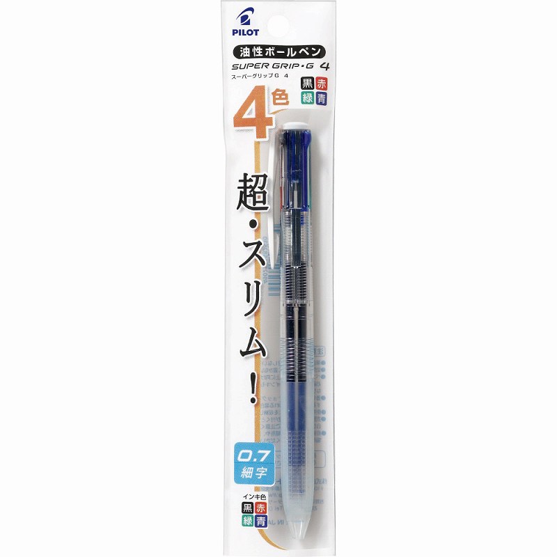 しっかり握れてスリムに携帯できる、カラフルボディの油性3色ボールペン。 スーパーグリップGの特徴である、指の動きをしっかりキャッチできるグリッドグリップを搭載。 力の弱い人でも安定した握りを実現します。